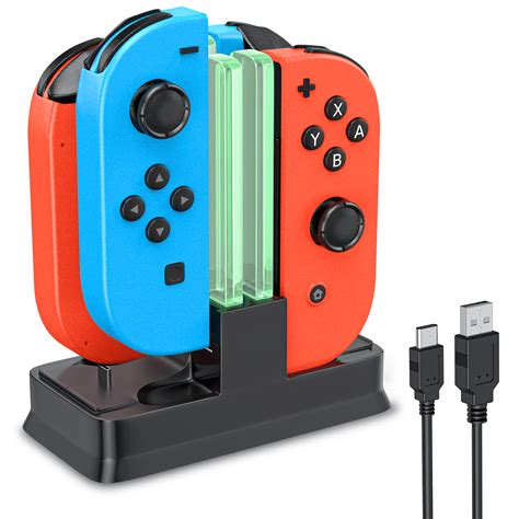 Joy Con Lite Charging Dock For Nintendo Switch Led Pro Controller Charger Stand With Usb Cable