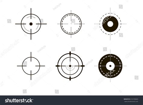 Target Icons Set Sniper Scope Symbol Stock Vector Royalty Free Shutterstock