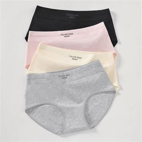กางเกงชั ้ นในผ ้ าฝ ้ ายคุณภาพสูงผู ้ หญิงกางเกงชั ้ นในเอวกลาง Shopee Thailand