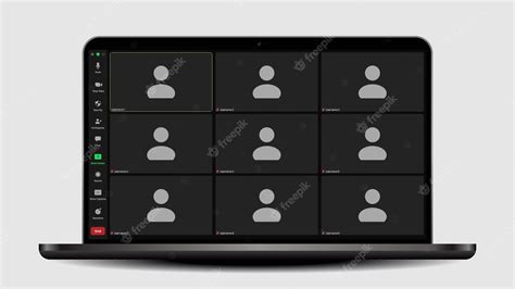 Premium Vector Template Video Conference User Interface Application For Social Communication