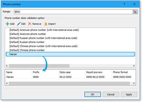 Quickly Apply Phone Number Data Validation To Cells In Excel