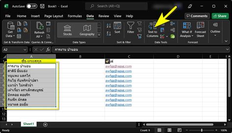 วิธีแยกชื่อ นามสกุล ที่อยู่ใน Cell เดียวกัน ออกเป็น 2 Cells ได้อย่างรวดเร็ว ในโปรแกรม Excel