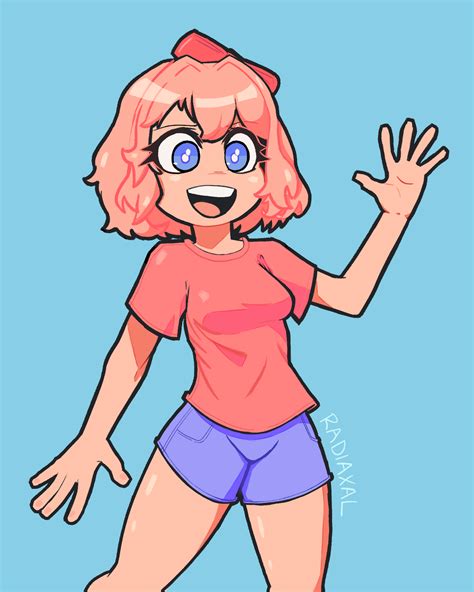 Sayori Says Hi By Radiaxal On Deviantart