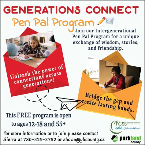 Generations Connect Pen Pals Yellowhead County