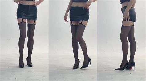 Asian Beautiful Girl Pantyhose High Heel Youtube