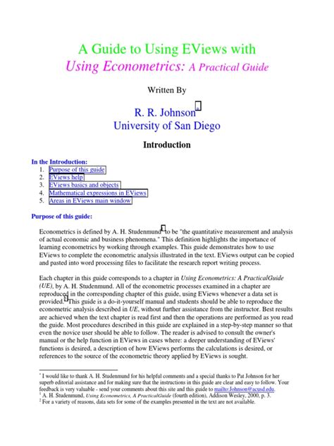 Eviews Tutorial Pdf Regression Analysis P Value