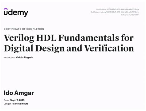Ido Amgar On Linkedin Verilog Verification Digitaldesign Udemy