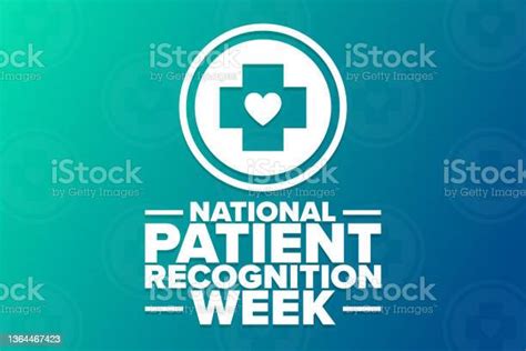 สัปดาห์การรับรู้ผู้ป่วยแห่งชาติ แนวคิดวันหยุด แม่แบบสําหรับพื้นหลังแบน