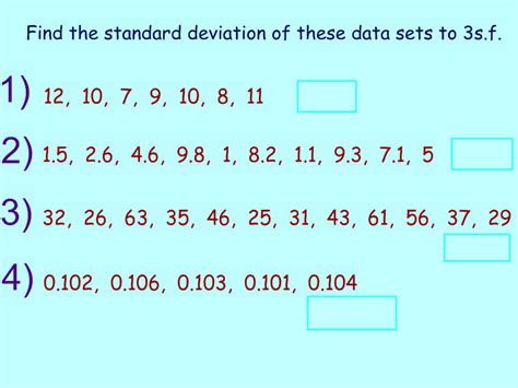 Averages And Standard Deviation Teaching Resources