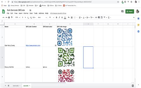 Bulk QR Code Barcode Generator - Google Workspace Marketplace