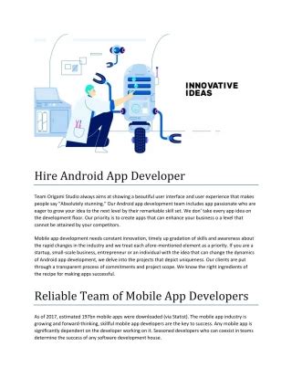 PPT Hire Android Developer PowerPoint Presentation Free Download ID