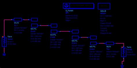Schematic Circuit Of Parallel Coupled Microstrip Bpf With Agilent Ads Download Scientific