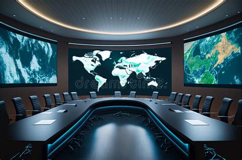 Meeting Room Data Center With Virtual Interface Generative Ai Stock