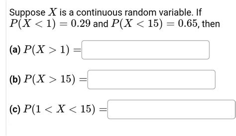 Solved Suppose X Is A Continuous Random Variable If