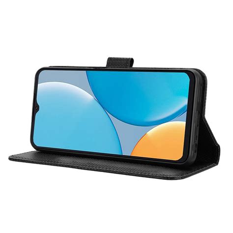 For Itel A C Diamond Texture Leather Phone Case Black Alexnld Com