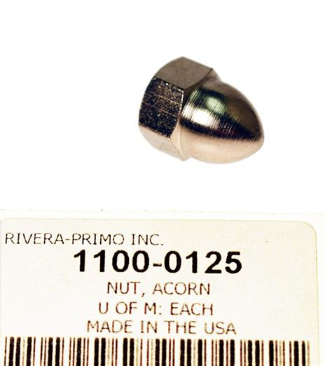 Hi Crown Acorn Nut Nickel Plated Rivera Primo