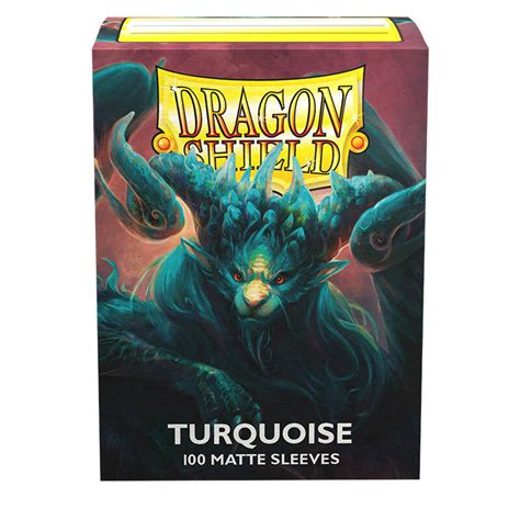 Dragon Shield Standard Matte Sleeves 100 Sleeves Turquoise