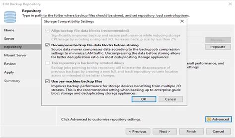 Veeam Backup Repository Decompress Setting With Pure Storage Flasharray