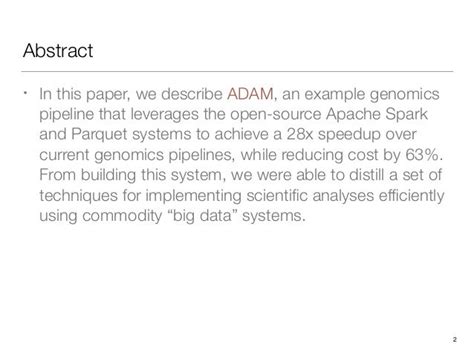rethinking data intensive science using scalable analytics systems