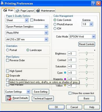 Print Options Photo Review