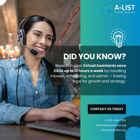 A List Did You Know 🤯 Research Shows Virtual Assistants Save Ceos Up