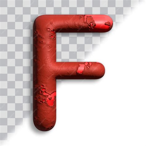 Resumen Rojo 3d Letra F Archivo Psd Premium
