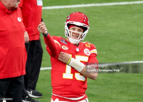 Patrick Mahomes At The Super Bowl Lviii Pregame Held At Allegiant