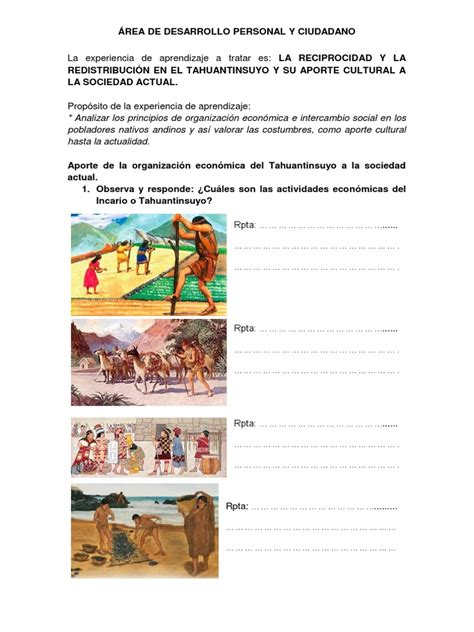 Reciprocidad Y Redistribución En El Tahuantinsuyo Pdf Imperio Inca