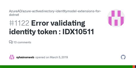 error validating identity token idx10511 · issue 1122 · azuread
