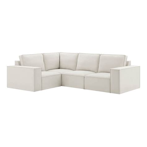 Brooklyn Small Left Hand L Shape Sofa Ivory Dusk