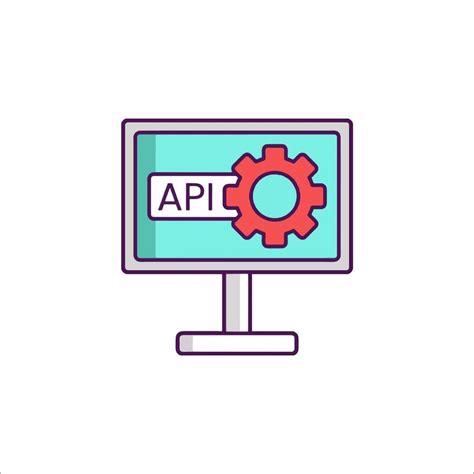 A Computer Screen With The Word Api On It 53416992 Vector Art At Vecteezy