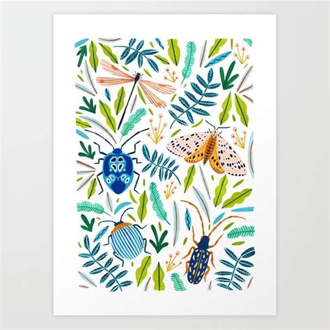 Buy Bugs Pattern Art Print By Amberstextiles Worldwide Shipping Available At Just Buy Bugs Pattern Art Print By Amberstextiles Worldwide Shipping Available At Just