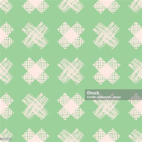 원활한 벡터 십자가 기하학적 패턴 손으로 그린 끝 없는 배경 질감된 기하학적 그림 그려 포장 웹 배경 배경 화면 그래픽 일러스트 템플릿 0명에 대한 스톡 벡터 아트 및 기타