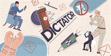 Dictatorship Politic Flat Infographics Royalty Free Vector