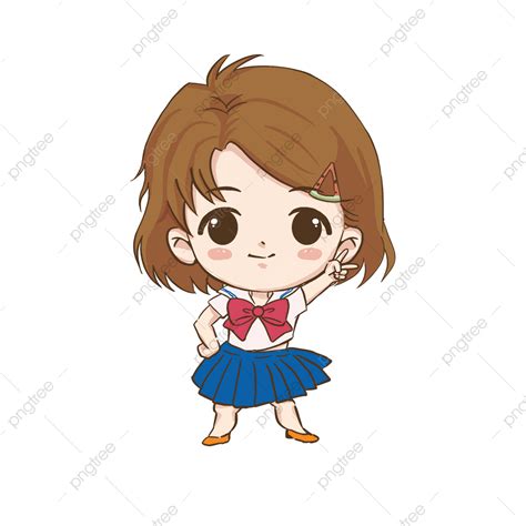 물의 짧은 머리 일러스트 소녀 단발 머리 세일러 슈트 소녀 Png 일러스트 및 Psd 이미지 무료 다운로드 Pngtree