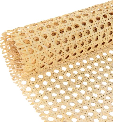 Natural Width Rattan 16x40 Cane Webbing Roll Woven Cane Mesh Net Natural Vine