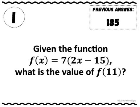 Function Notation Linear And Quadratic Around The Room Activity