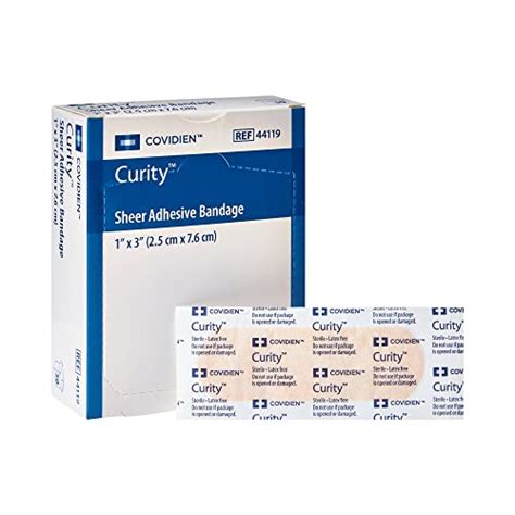 Curity Kendall Healthcare 6844119 Sheer Adhesive Bandage 1 X 3 Box Of 50