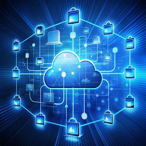 Future Tech Cloud Computing Internet Storage Concept Premium Ai