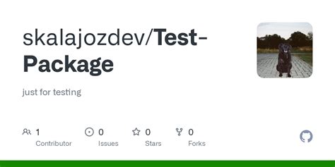 GitHub Skalajozdev Test Package Just For Testing
