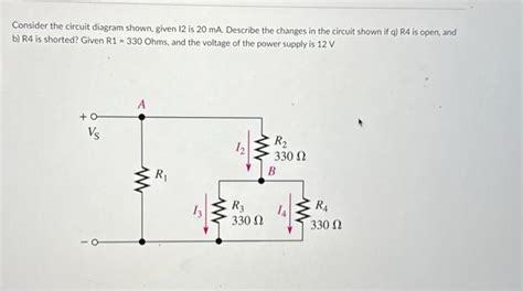 Solved Consider The Circuit Diagram Shown Given Is Chegg