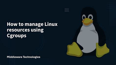 How To Manage Linux Resources Using Cgroups Youtube
