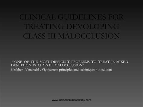 Early Treatment Of Class Iii Malocclusion Ppt