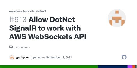 Allow Dotnet Signalr To Work With Aws Websockets Api · Issue 913 · Aws