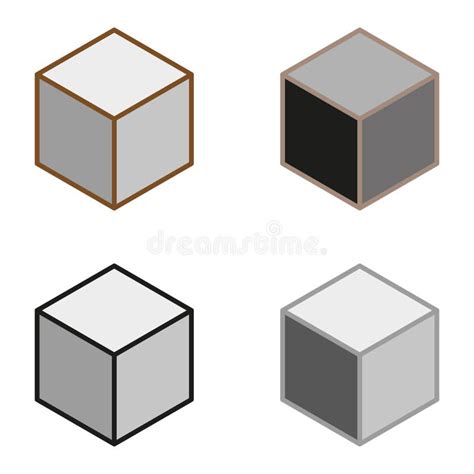 Isometric Cube Shapes Geometric Block Icons Minimalistic 3d Forms