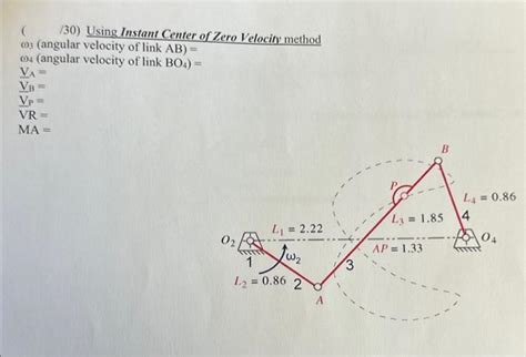 solved 30 using instant center of zero velocity method