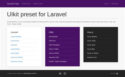 Laravel Using Uikit Stack Overflow