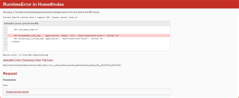 Ruby On Rails Runtimeerror In Homeindex Stack Overflow