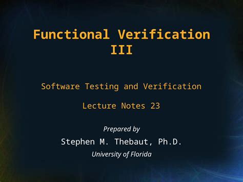 Ppt Functional Verification Iii Dokumentips