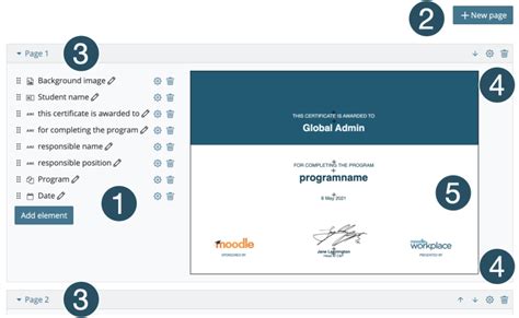 Certificate Templates Moodledocs